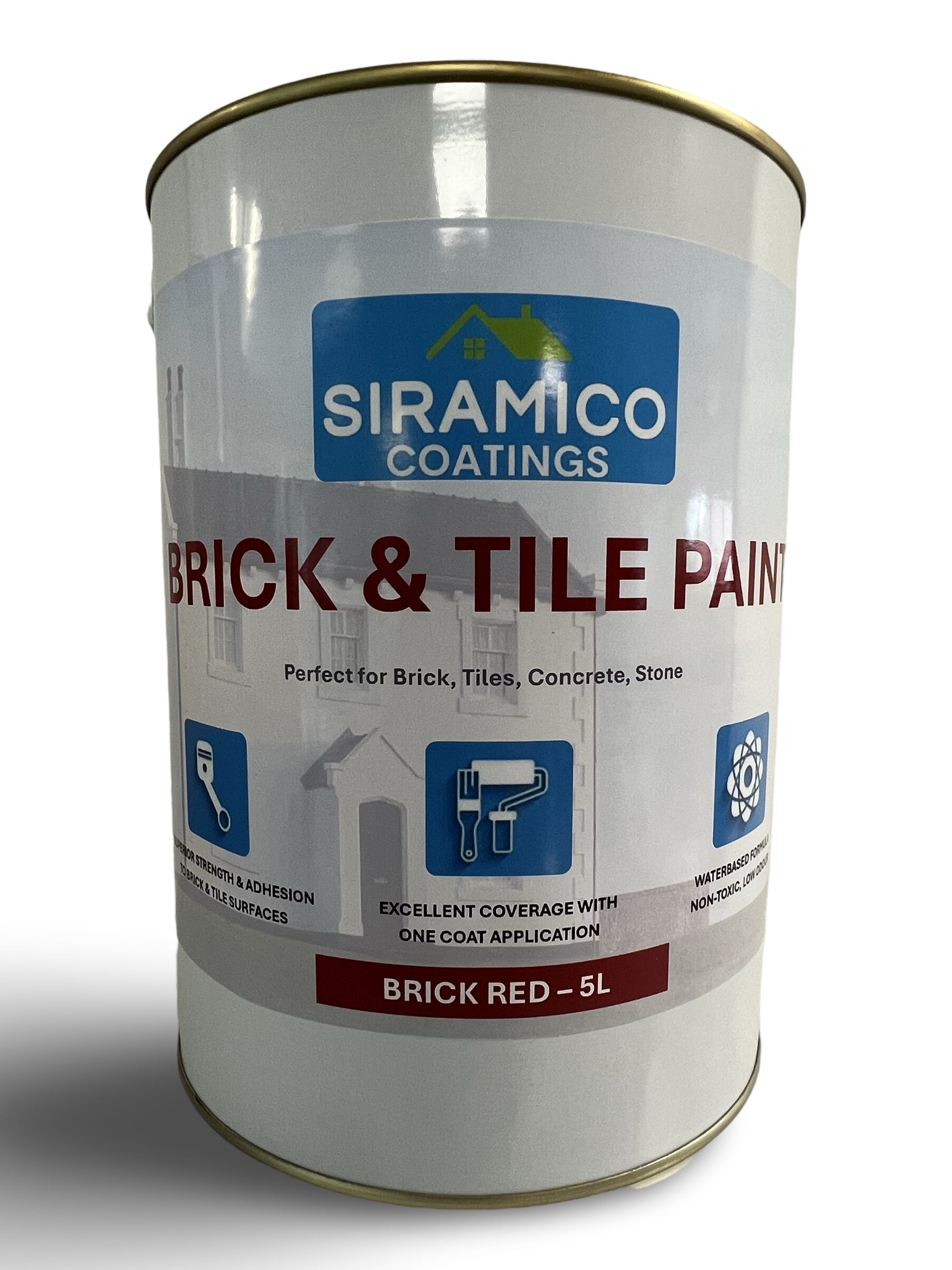 Brick & Tile Paint | Brick Red - 1, 2.5 & 5 Litre | Siramico Coatings