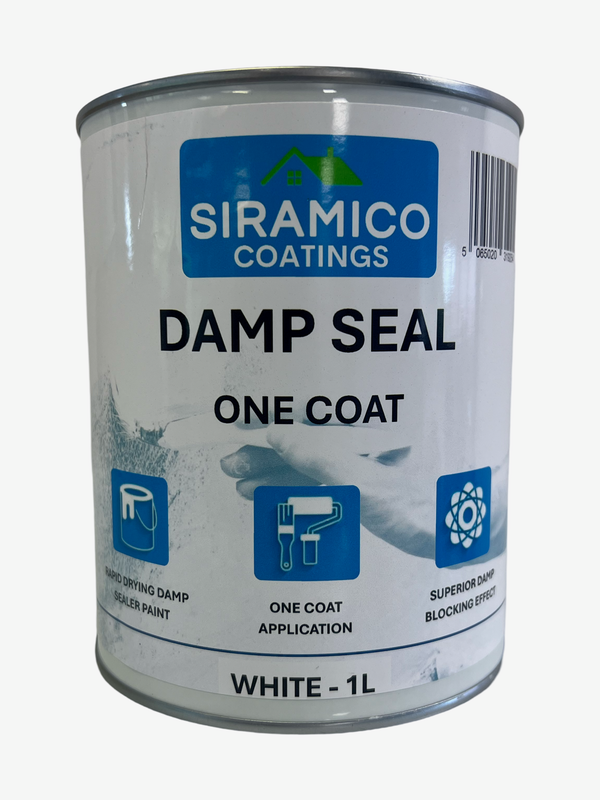 Damp Seal One Coat | 1, 2.5 & 5 Litres - Matt White | Siramico Coating ...