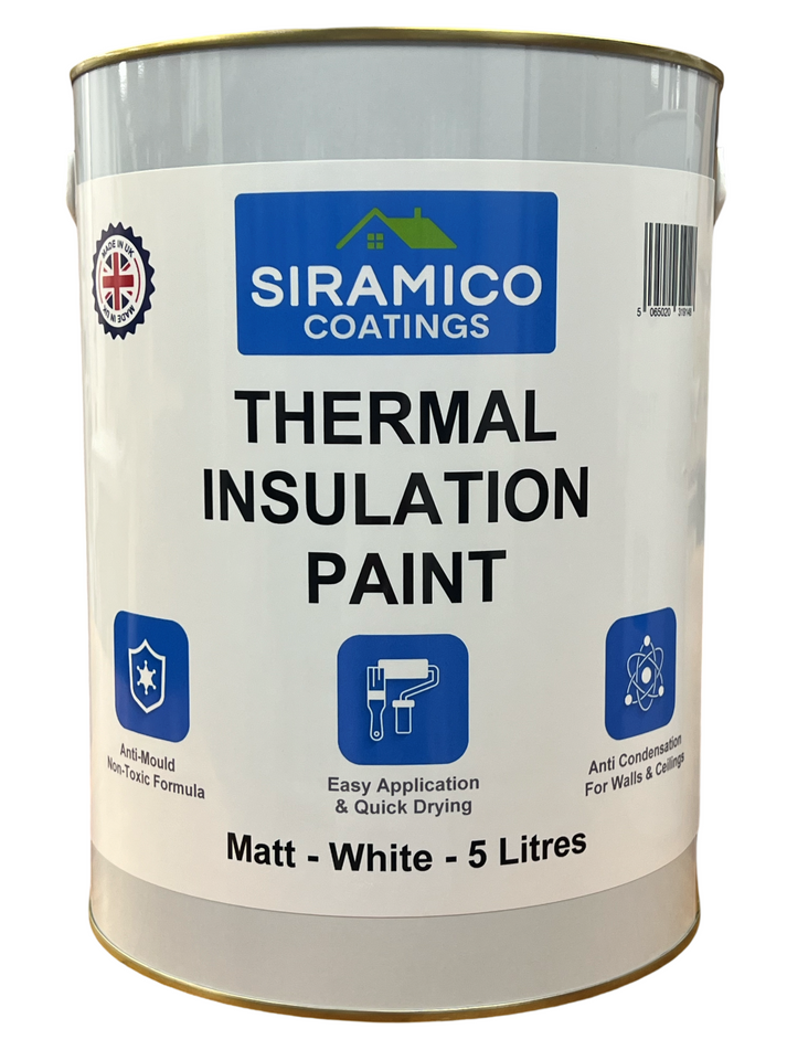 Thermal Insulation Coating | 20 Litres - White Matt | Siramico Coatings